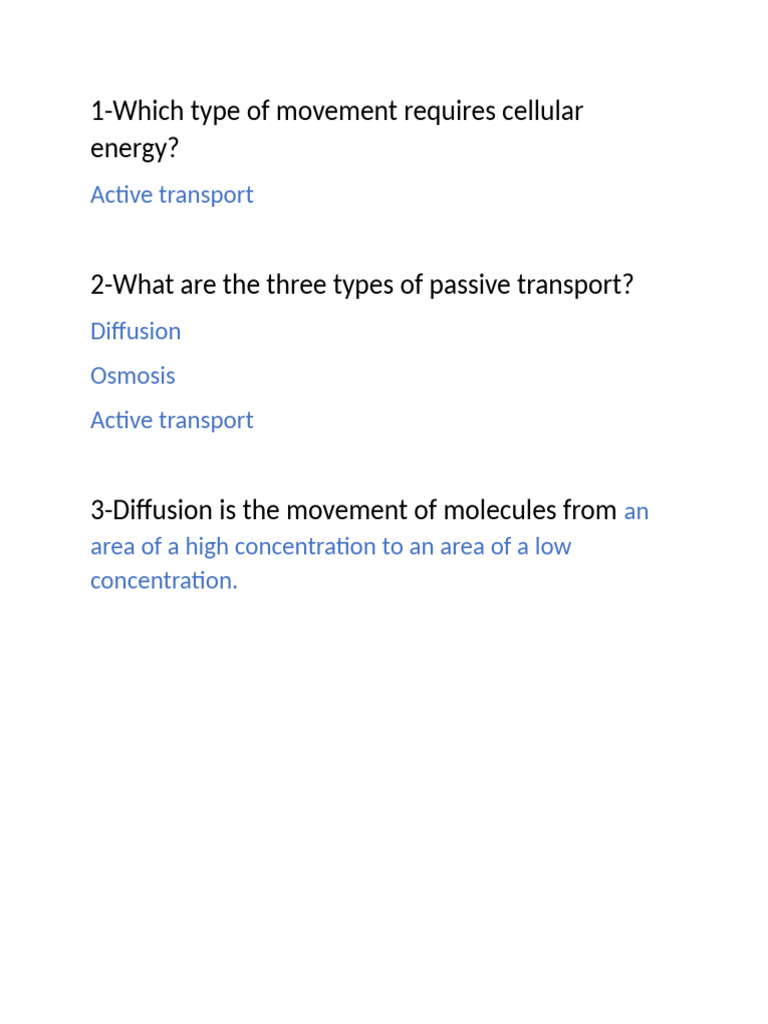 Types of Cellular Transport Explained | PDF