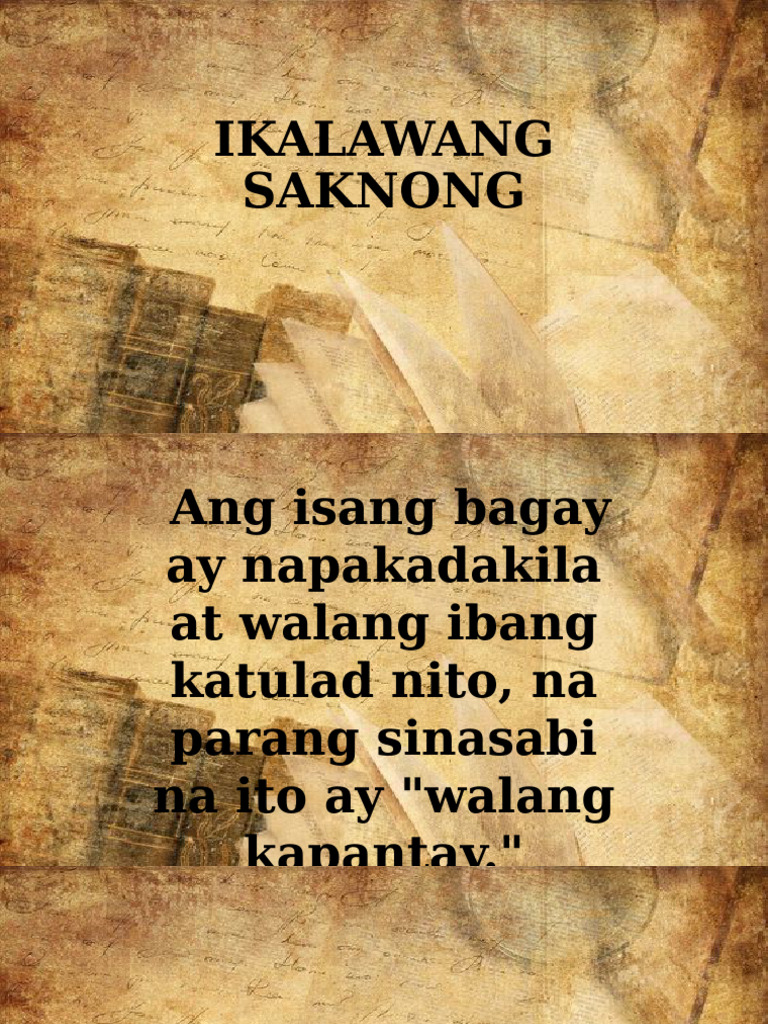 Ikalawang Saknong | PDF