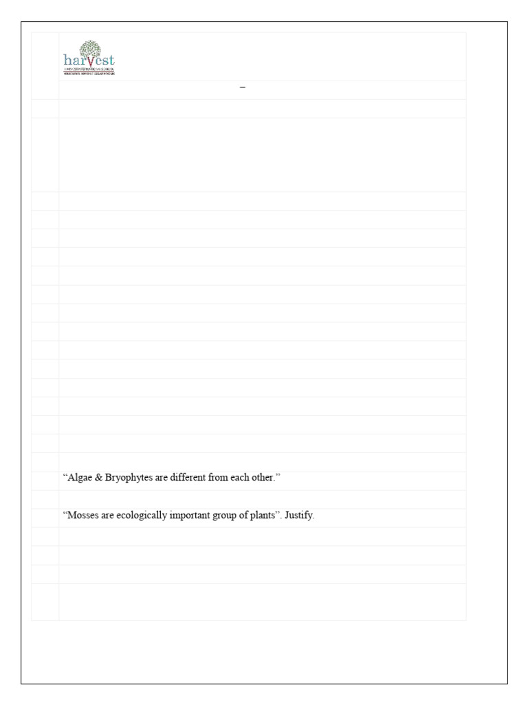 Worksheet 3 the Plant Kingdom | PDF