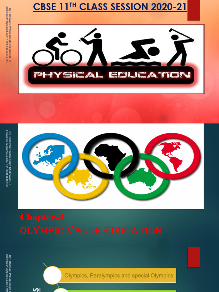 Olympic Value Education Overview | PDF | Olympic Games | Paralympic Games