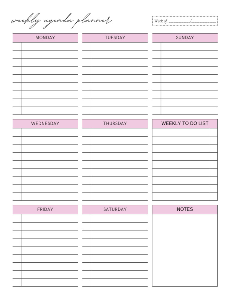 Pink and Green Colorful Weekly Coaching Planner US Letter Document | PDF
