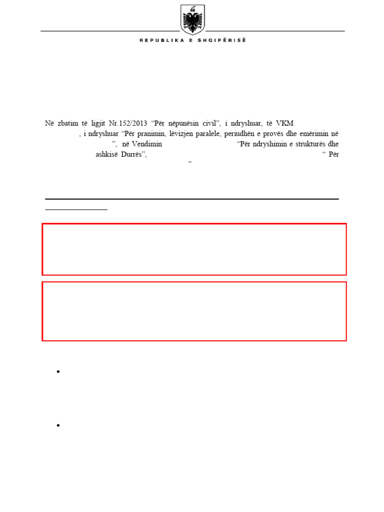 Shpallje Per Pozicione Te Lira Pune 2024 | PDF