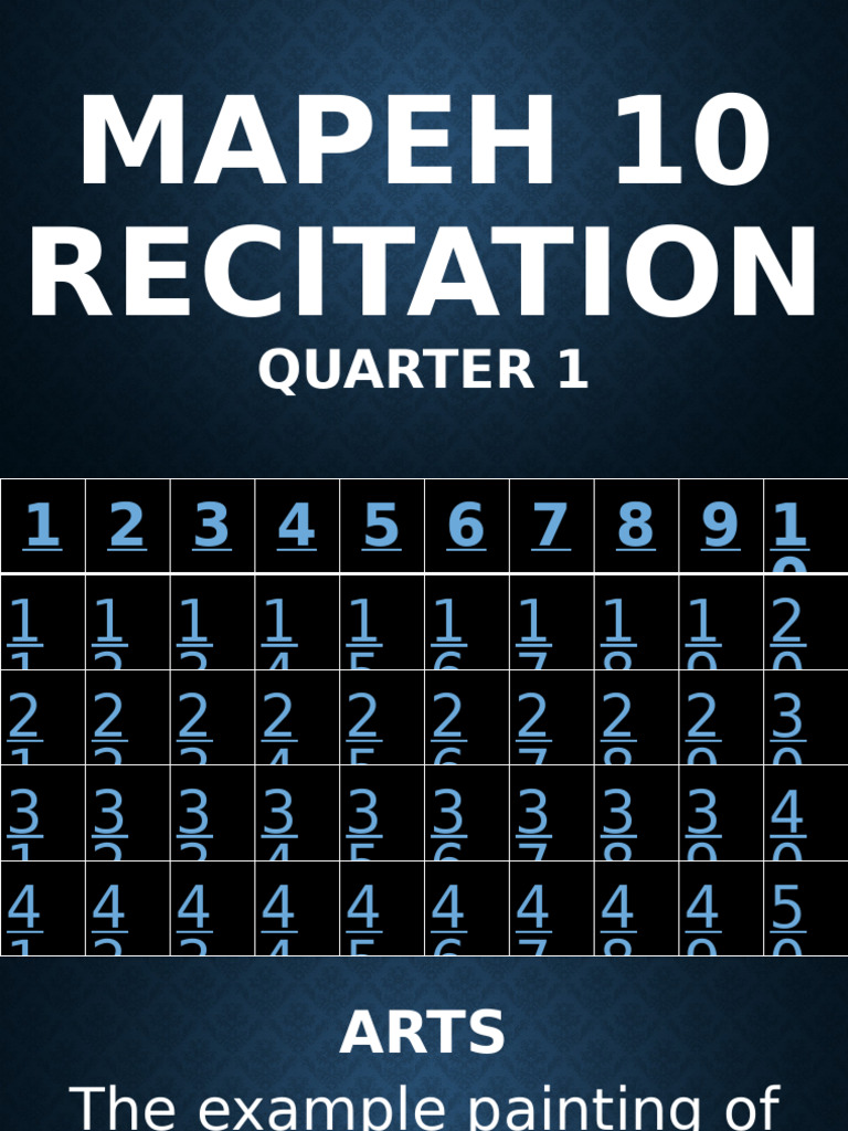 Mapeh 10 Recitation | PDF | Foods