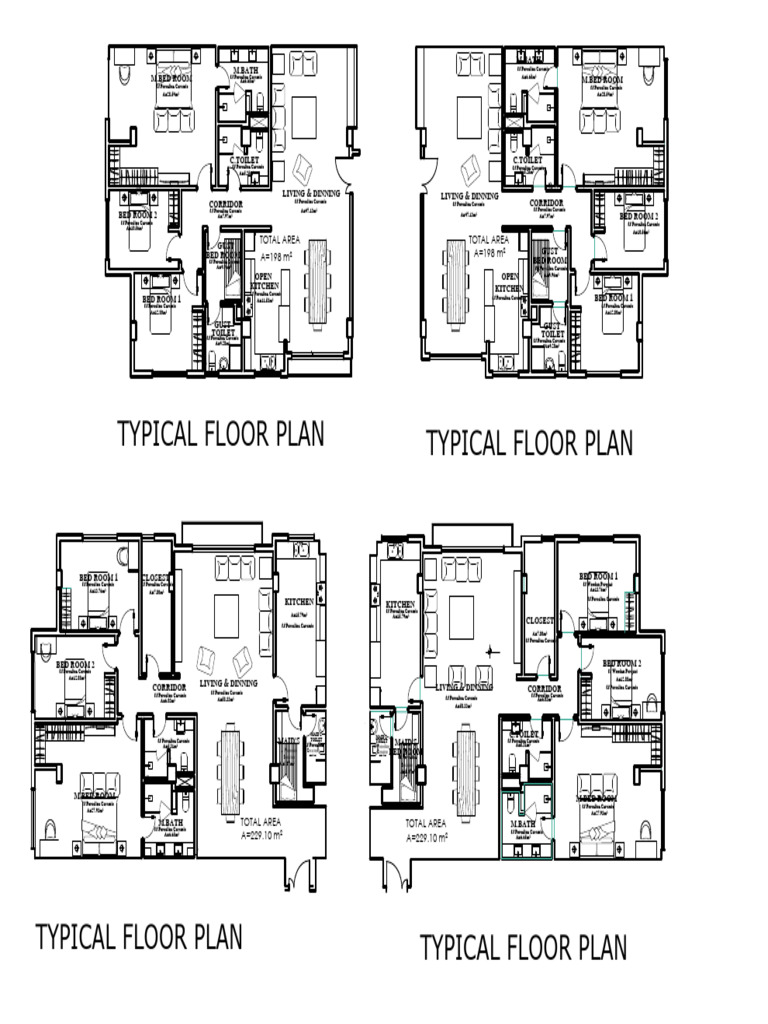Typical Apartment Floor Plan Layout | PDF | Room | Home Economics