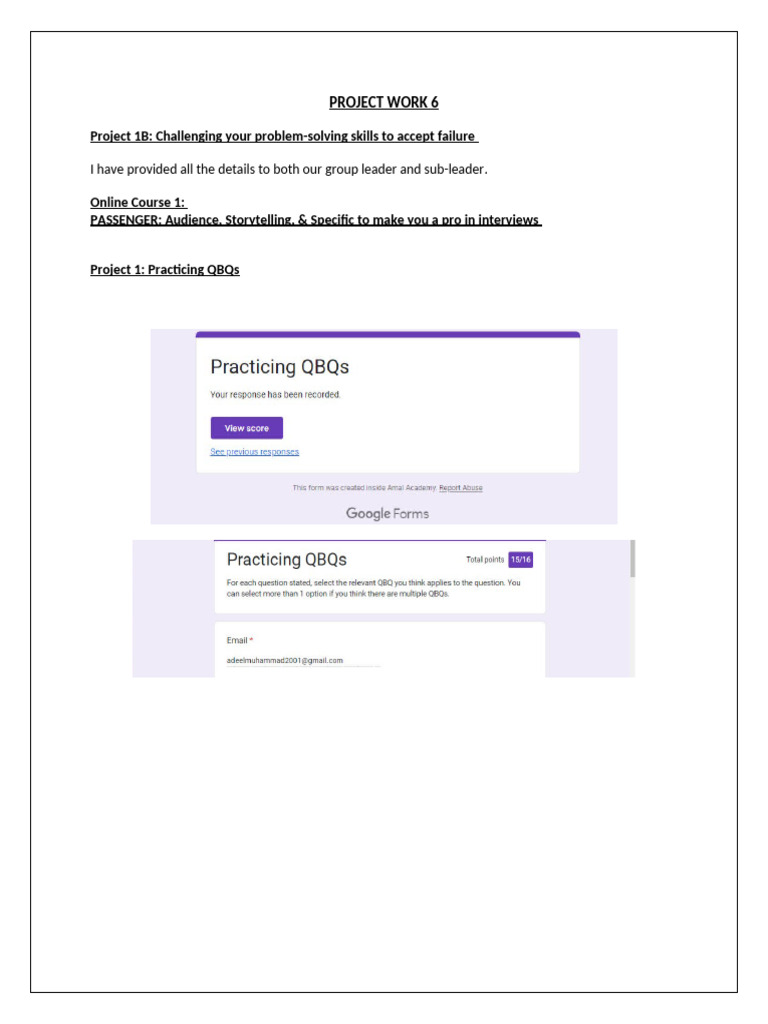 Amal PROJECT WORK 6 | PDF