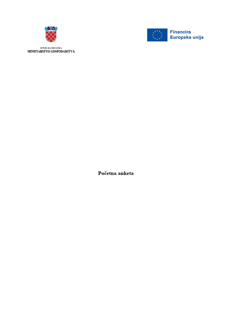 Prilog 7. Početna Anketa | PDF
