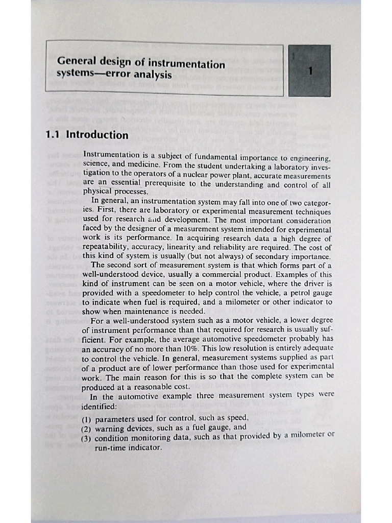 General Design of Instrumentation System | PDF