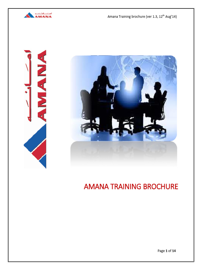 Amana Training Brochure (ver 1.3 - 12th Aug'14) | PDF | Green Building