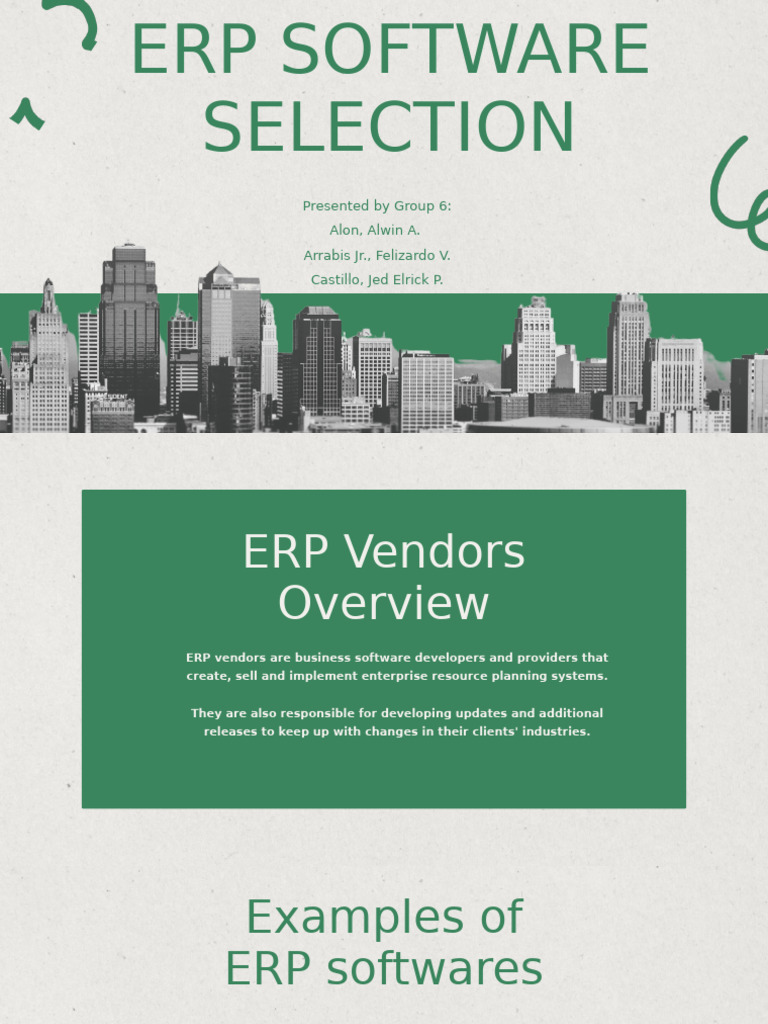 ERP Software Selection | PDF | Enterprise Resource Planning | Cloud ...