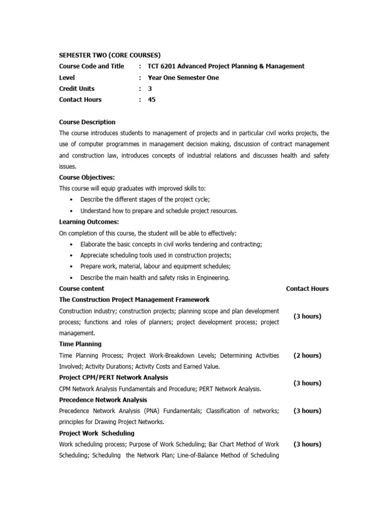 Advanced Project Management Course | PDF | Project Management | Business