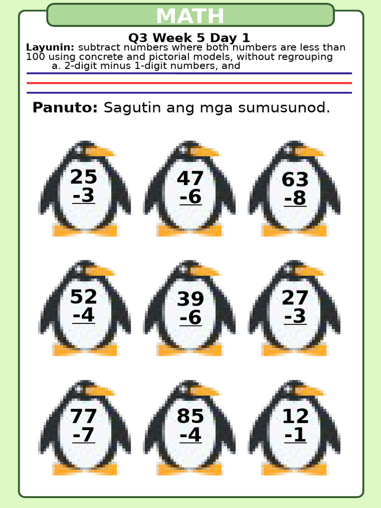 q3 Math Worksheet Week 5 | PDF