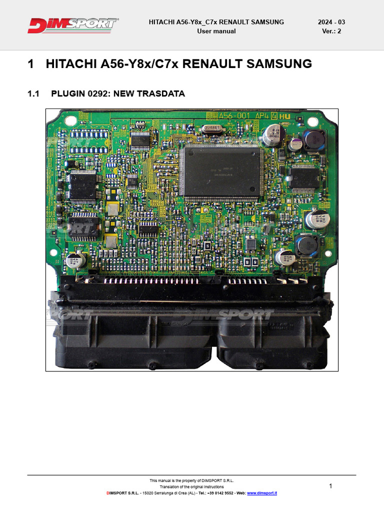 ECUTools-Vietnam-Pinout-Dimsport-Open-Mode-Hitachi-A56-Y8x-A56-C7x-Renault-Samsung | PDF ...