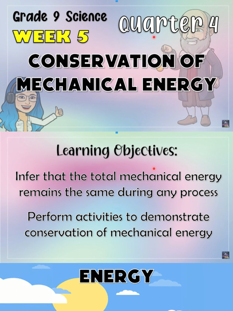 Week 5 Conservation of Mechanical Energy | PDF