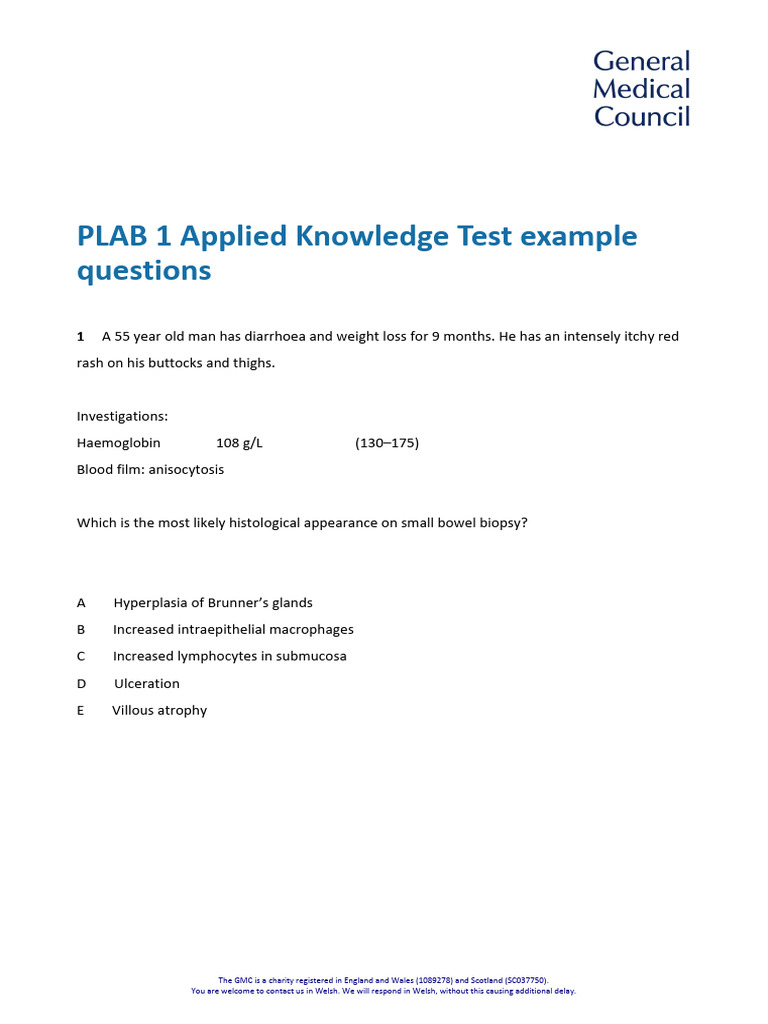 Factsheet Assess Dev Plab 1 Applied Knowledge Test Example Questions ...