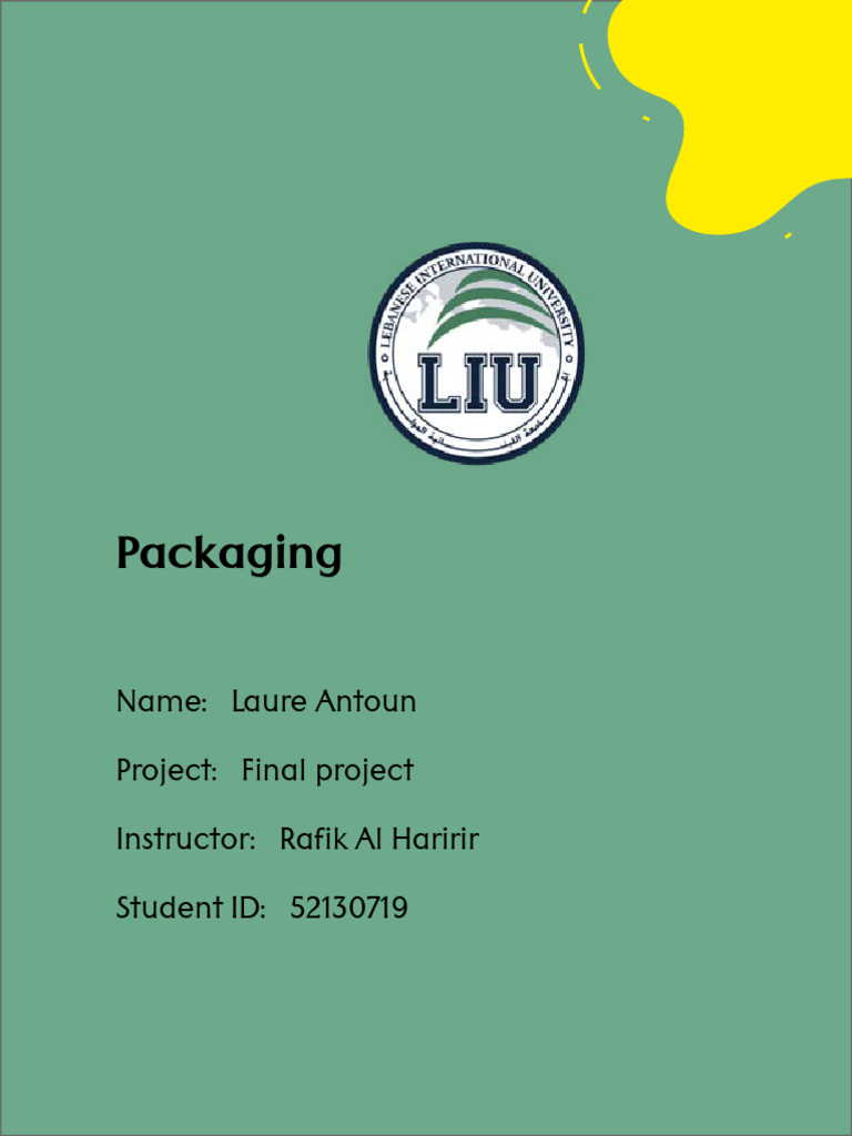 Packaging Final Presentation | PDF | Brand | Desserts