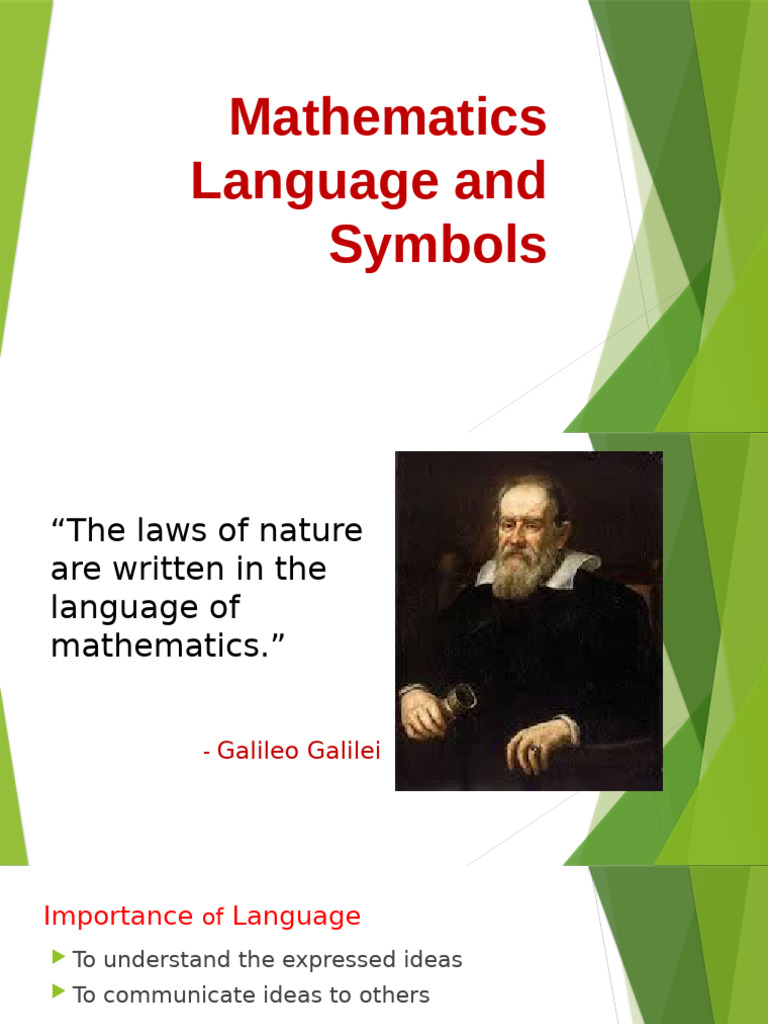 Math Language | PDF | If And Only If | Mathematics