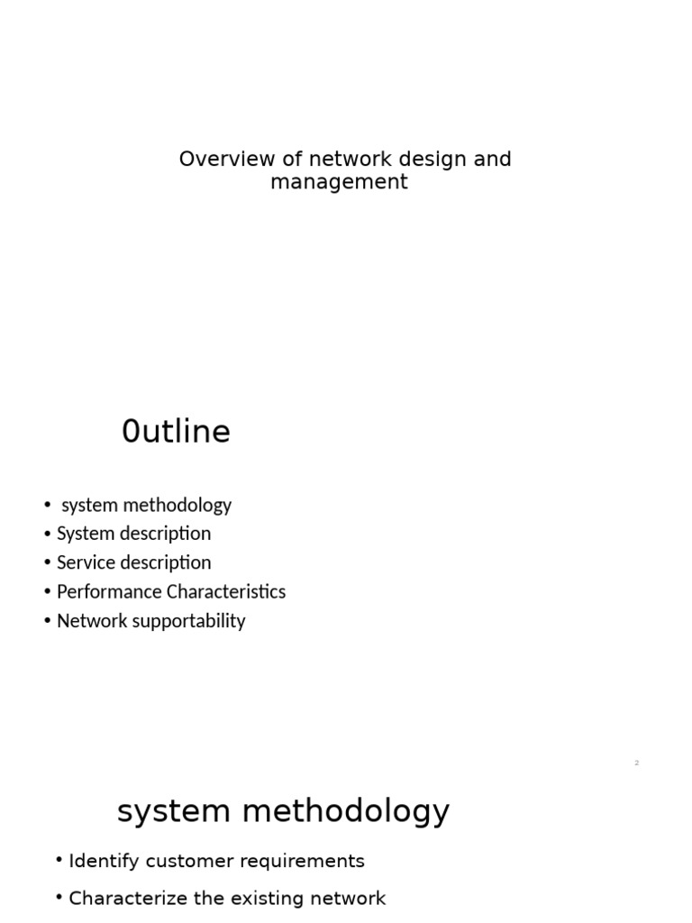 Overview of Network Design and Management | PDF | Internet Protocols ...