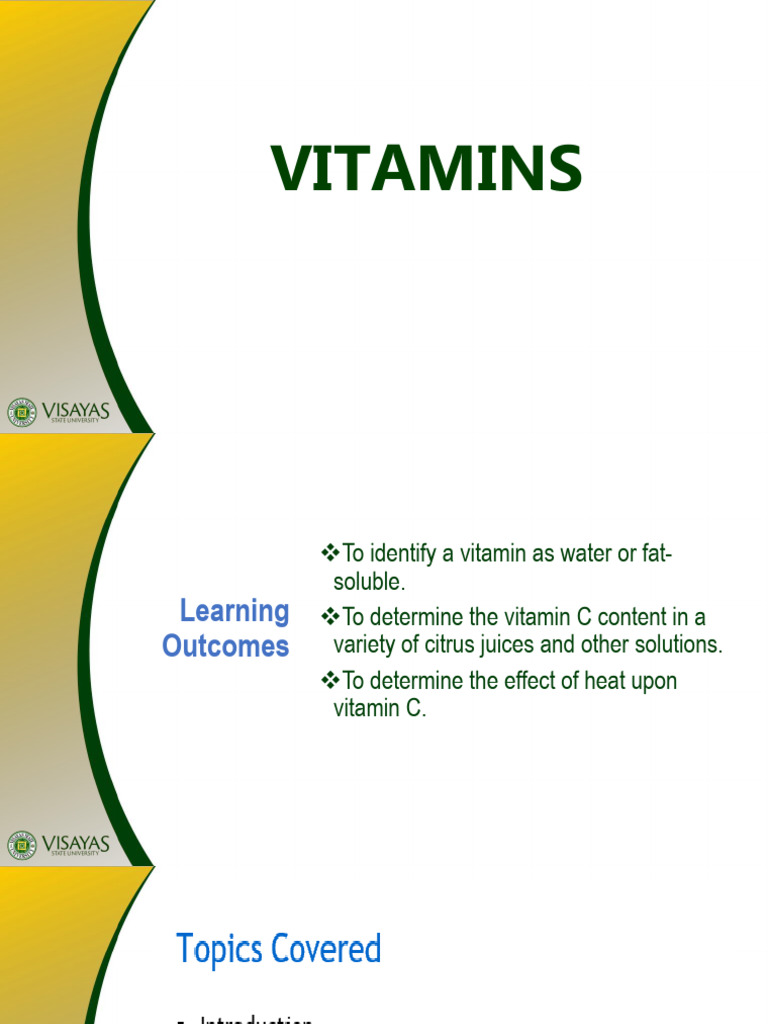 Exp. 8 Vitamins | PDF