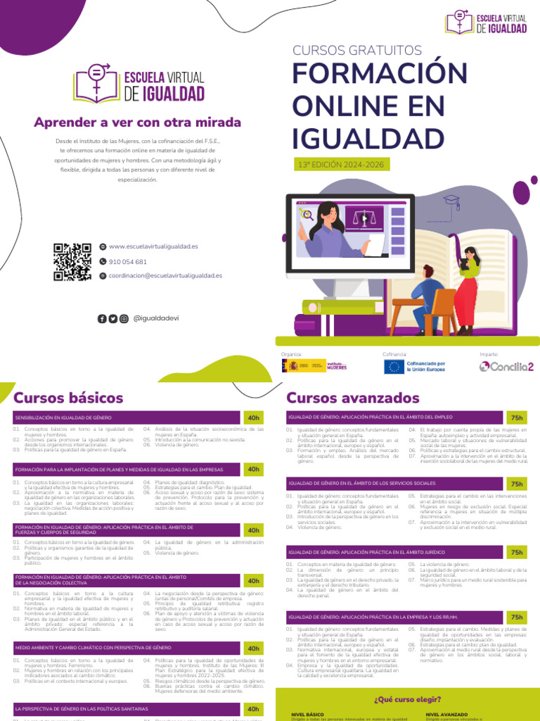 Folleto Evi 2024 Def Digital | PDF | Estudios de género | Igualdad de género