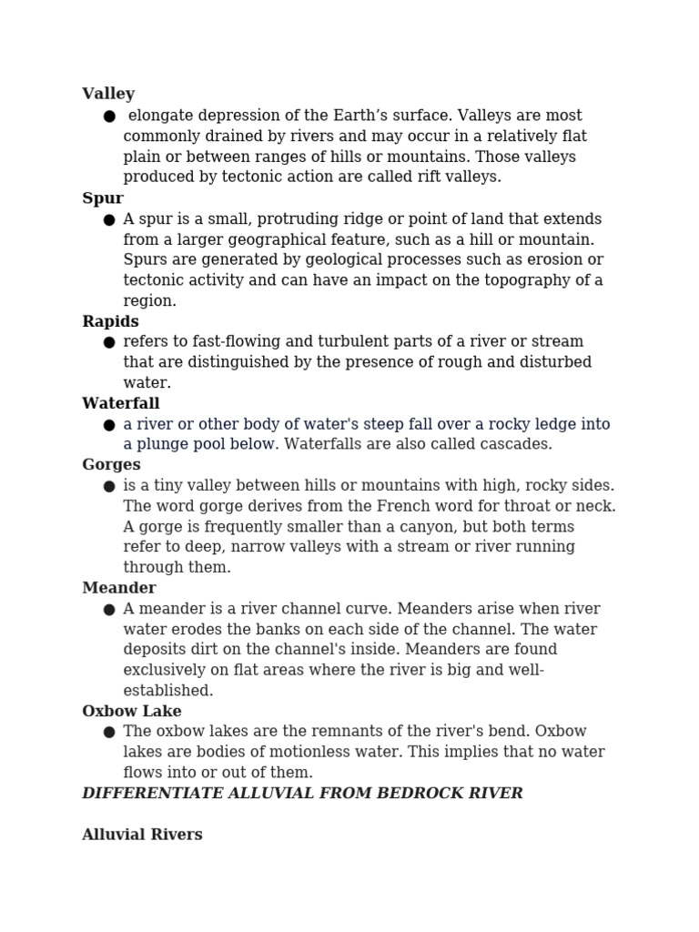 Valley | PDF | River | Valley