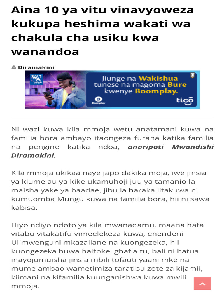 VYAKULA BORA KWA AFYA | PDF