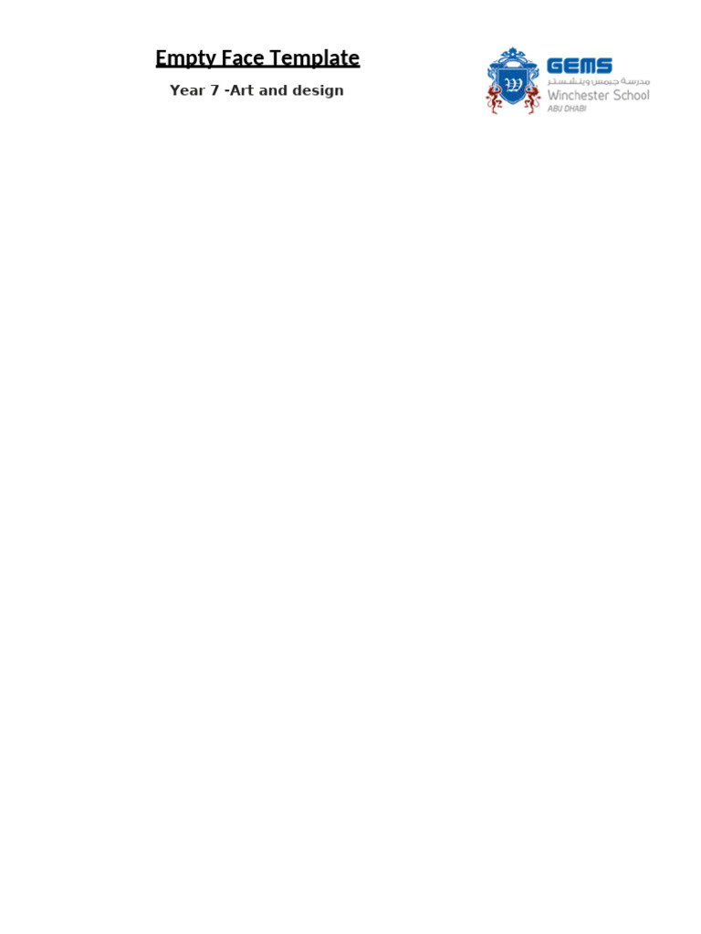 Empty Face Template | PDF