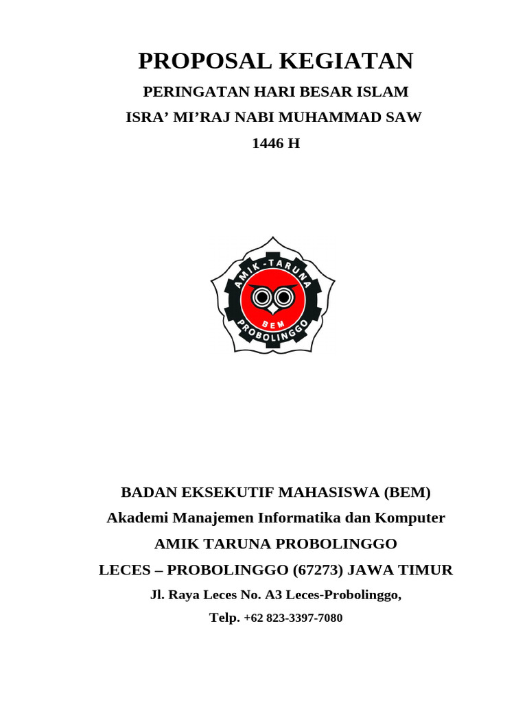 Peringatan Isra' Mi'raj 1446 H BEM AMIK Taruna | PDF