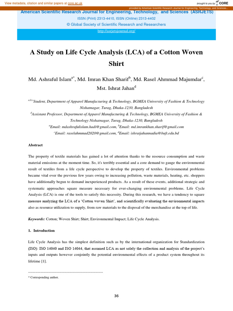 A Study On Life Cycle Analysis LCA of A | PDF | Life Cycle Assessment ...