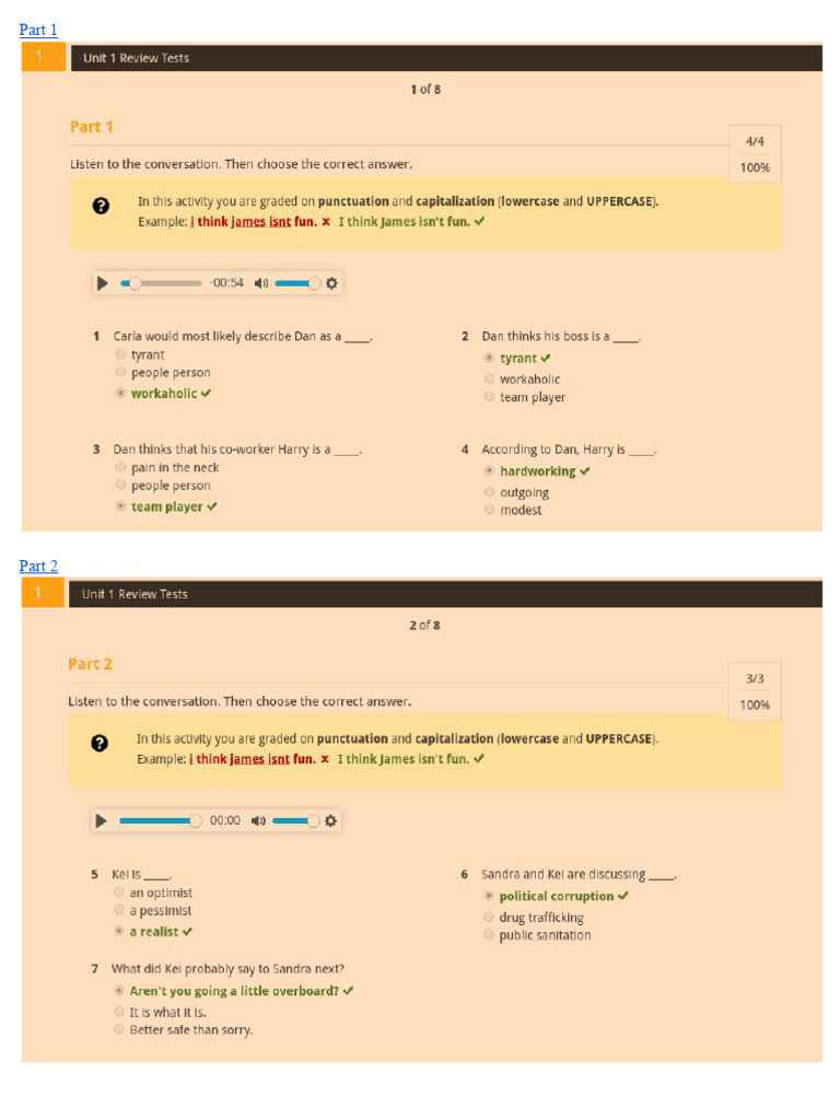 Summit 1 Unit 1 General Test | PDF