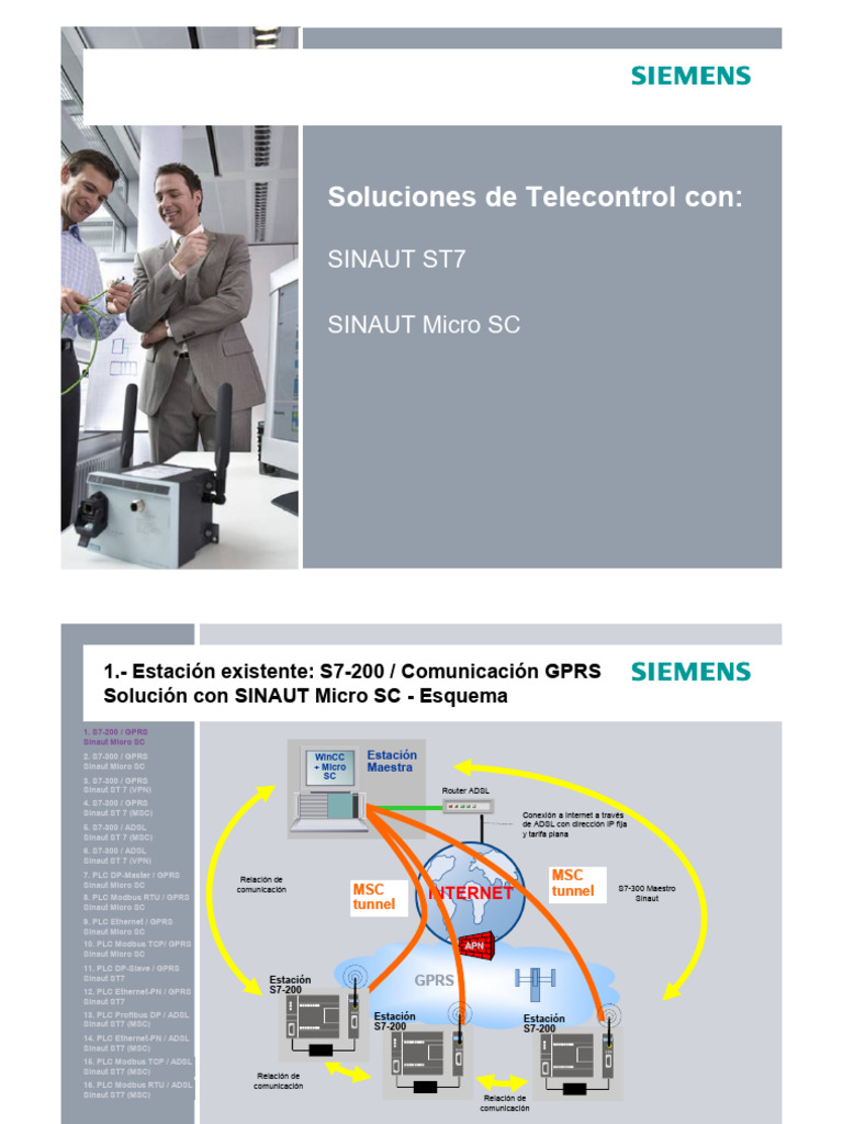 Soluciones de Telecontrol SINAUT GPRS | PDF | Red privada virtual ...