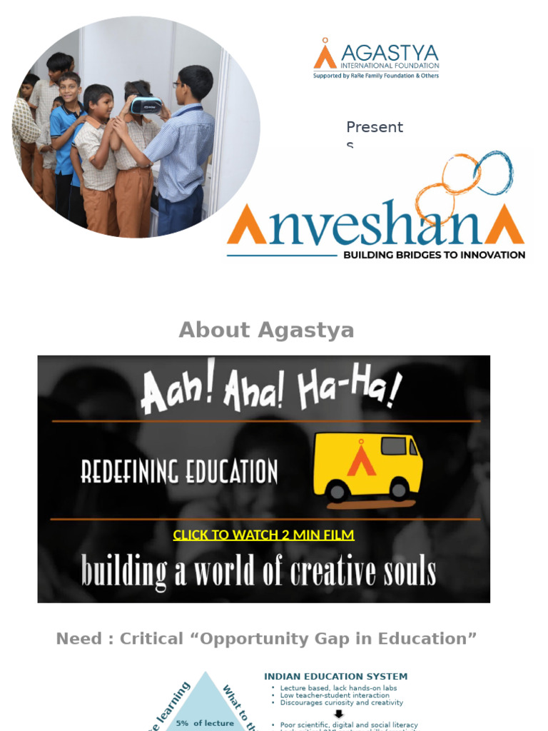 Agastya Anveshana Concept Note Samsung Ver 2.0 | PDF | Mentorship | Creativity