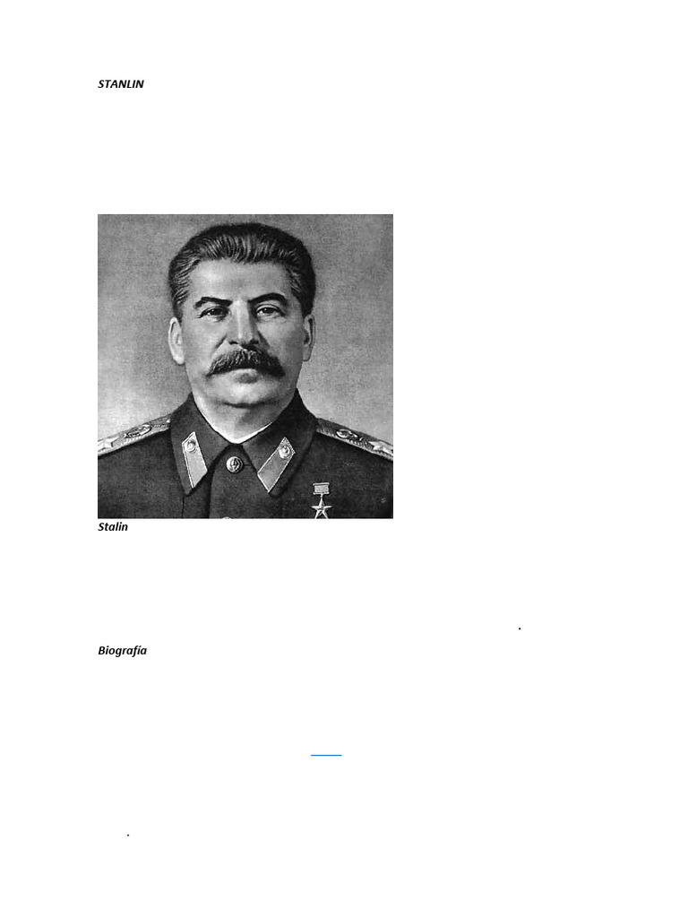 Biografía de Iosif Stalin: Poder y Represión | PDF | Joseph Stalin ...