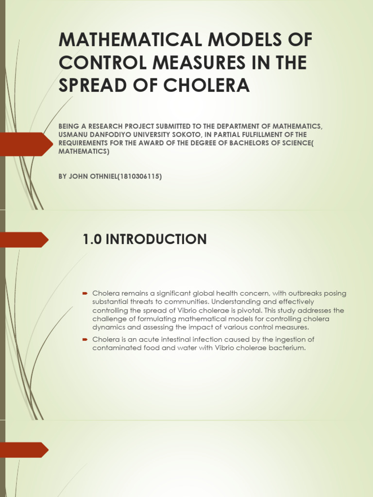 Cholera Control: Math Models | PDF | Cholera | Mathematics