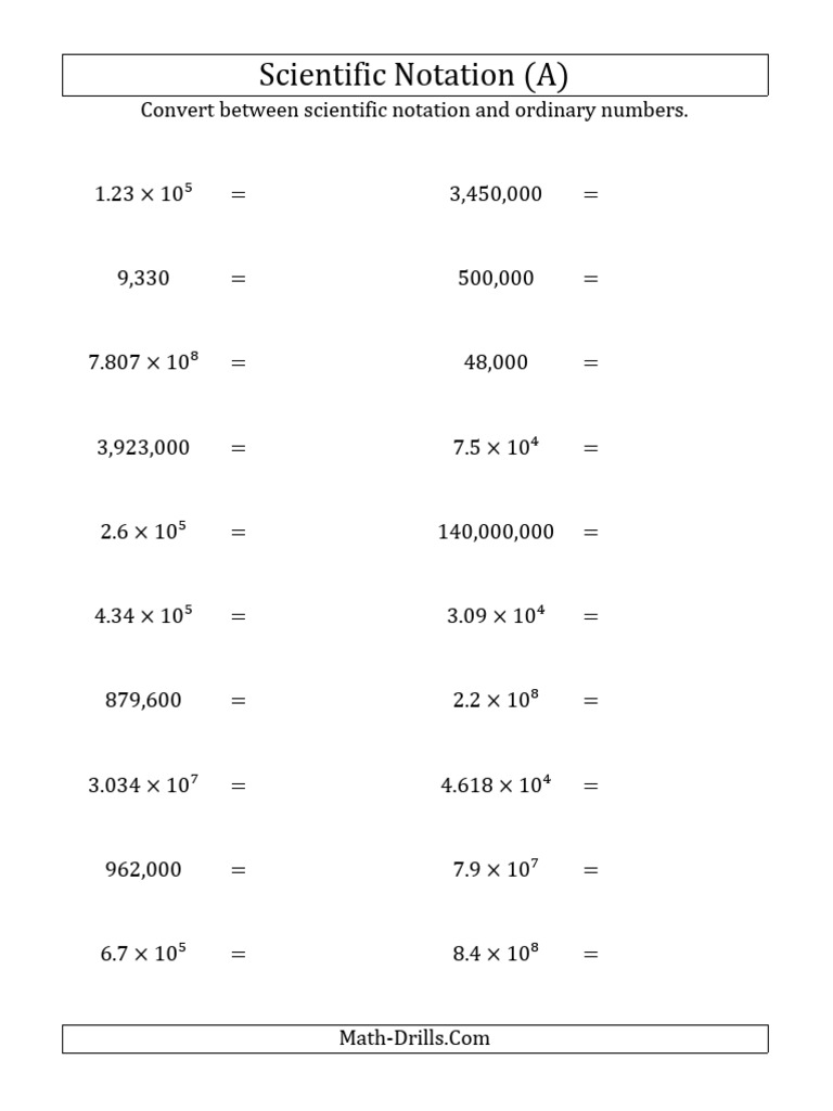 Scientific Notation Convert Between Scientific Ordinary Large 001.1366065407 | PDF