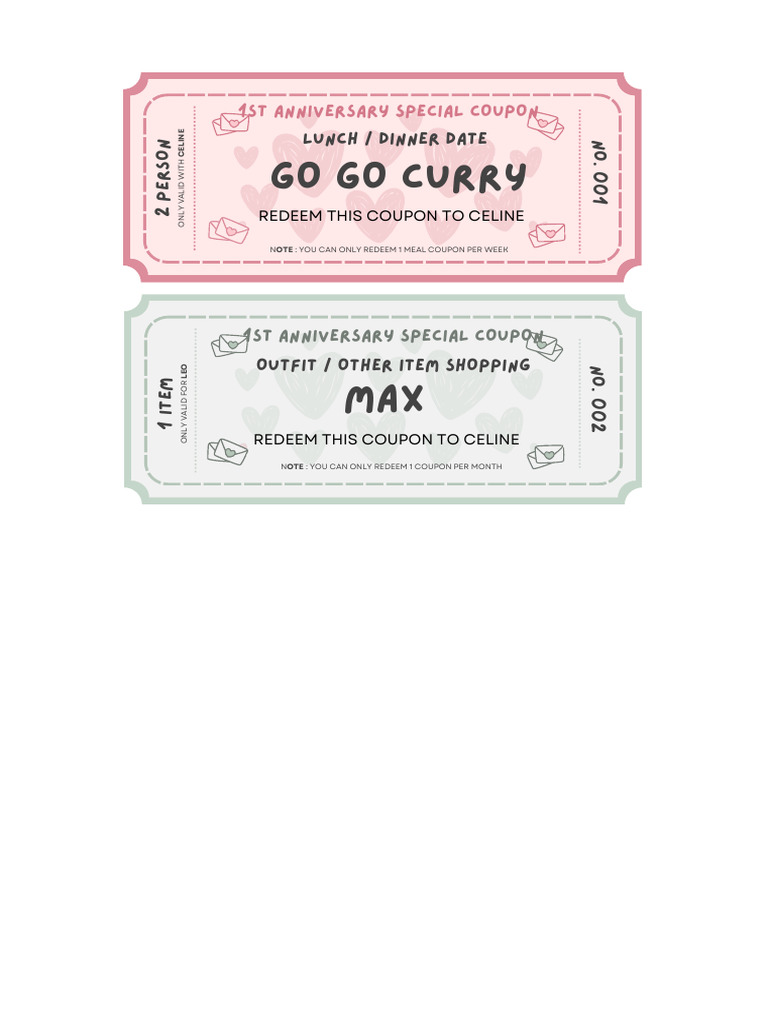 COUPON | PDF | Meal | Lunch