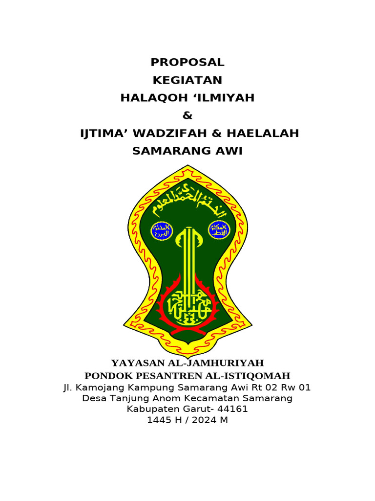 Jilid Proposal WARNA - 112310 | PDF
