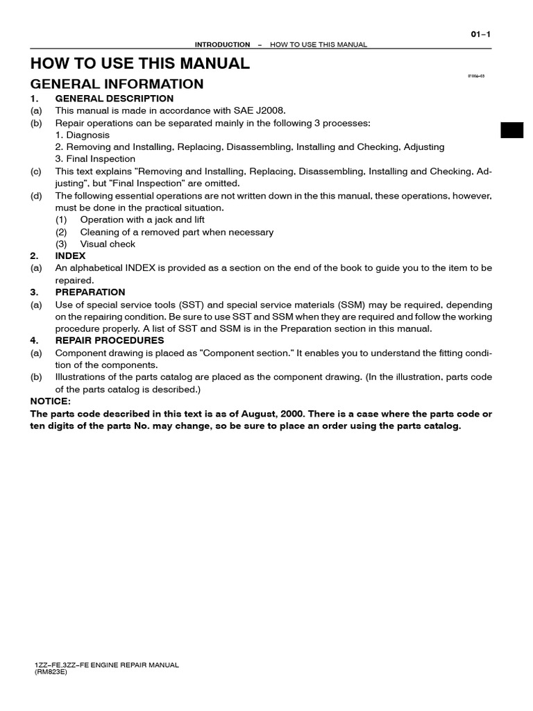 Engine Repair Manual Guide | PDF