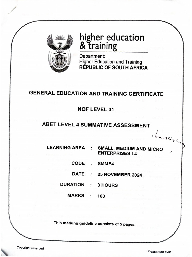 SMME Nov 2024 Memo | PDF