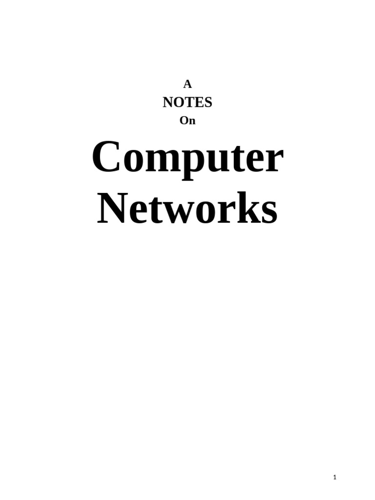 Computer Network Notes - Complete_1687848704794 | PDF | Osi Model ...
