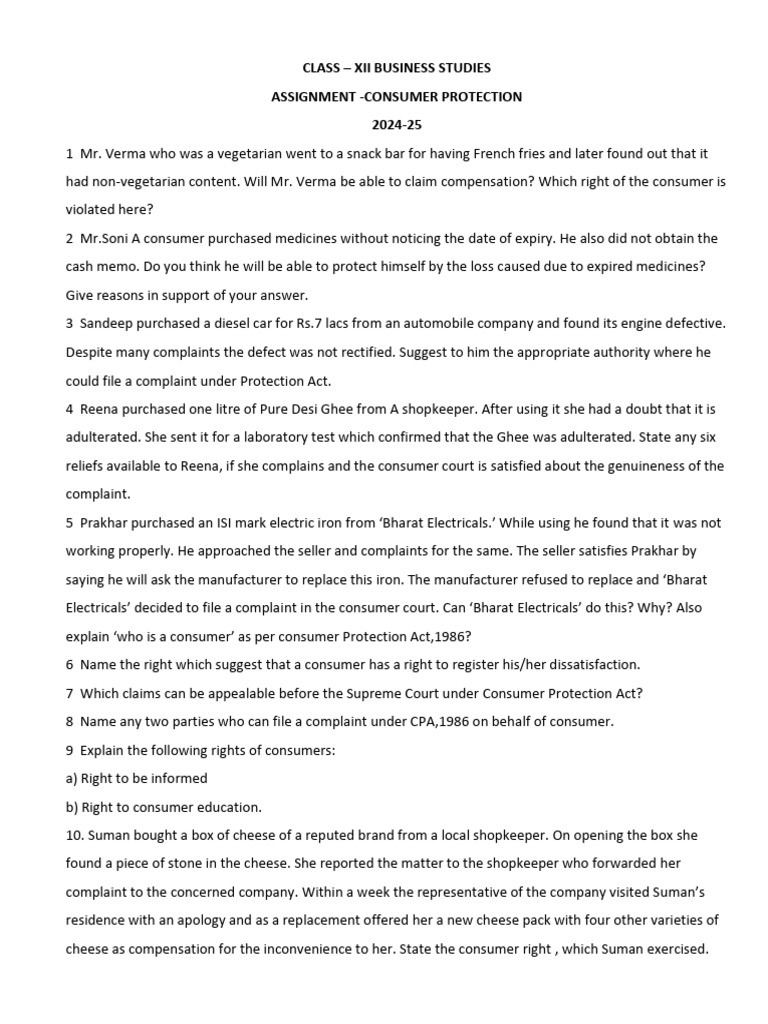 CH - 12 Consumer Protection | PDF