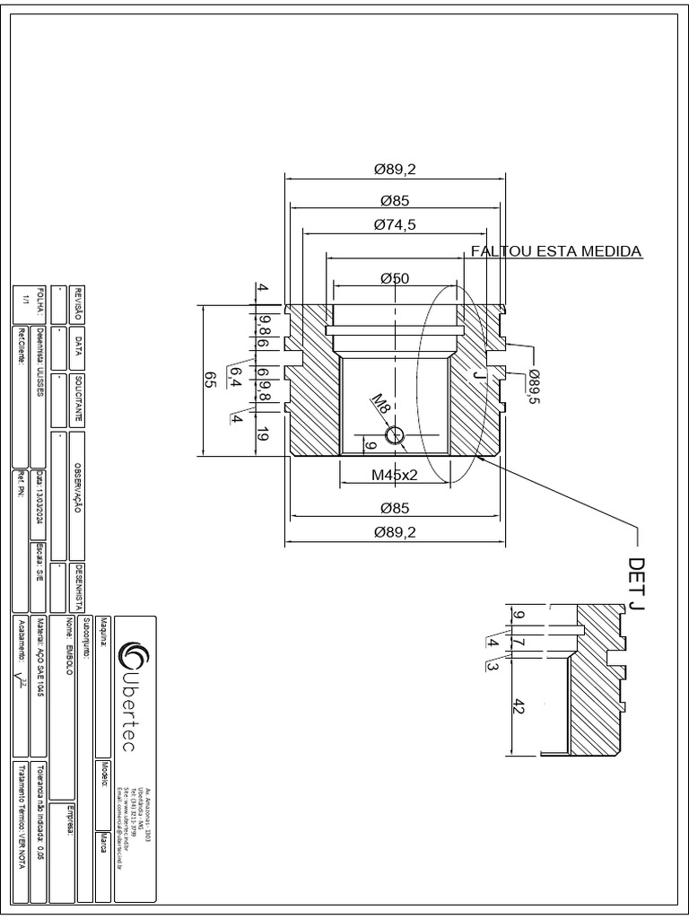 EMBOLO RETRO CAT 416 | PDF