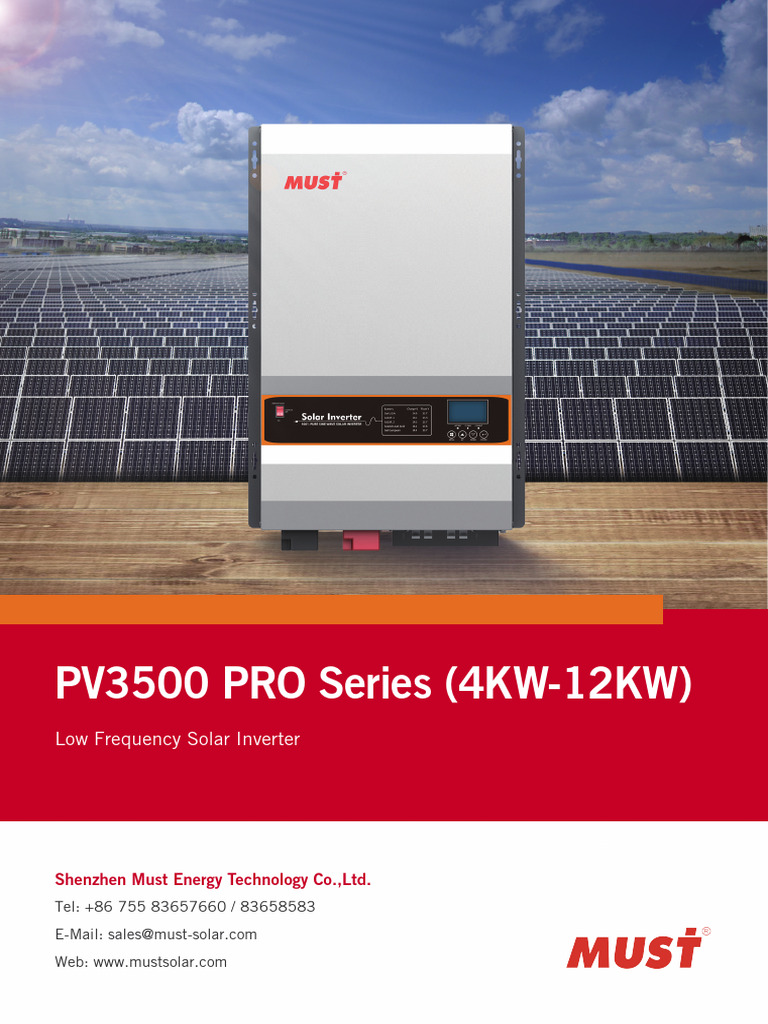 Ficha Inversor Must PV30 MPPT 5000W | PDF | Power Inverter | Battery Charger