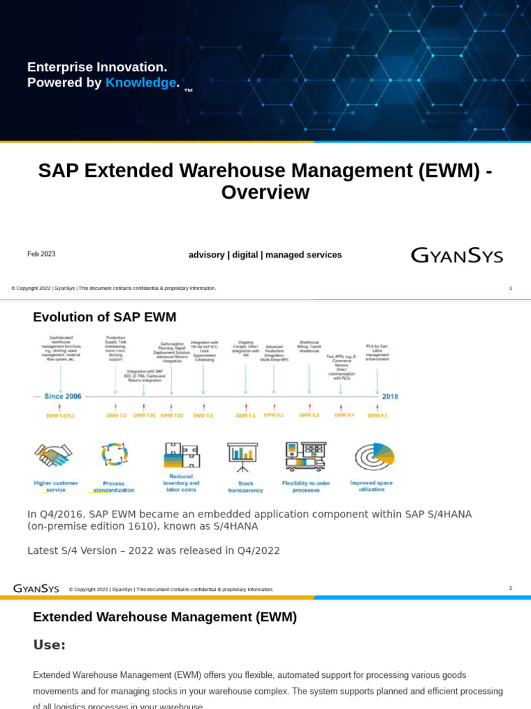 EWM_Overview_V1 | PDF | Warehouse | Enterprise Resource Planning