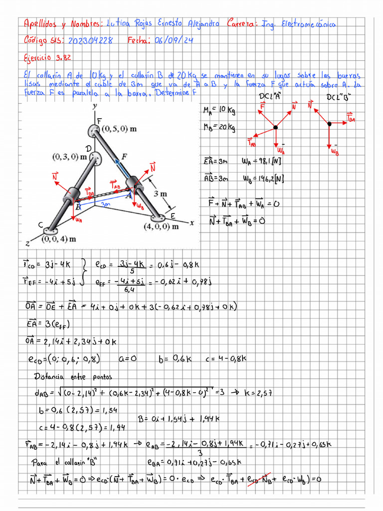 Práctica de Estática | PDF