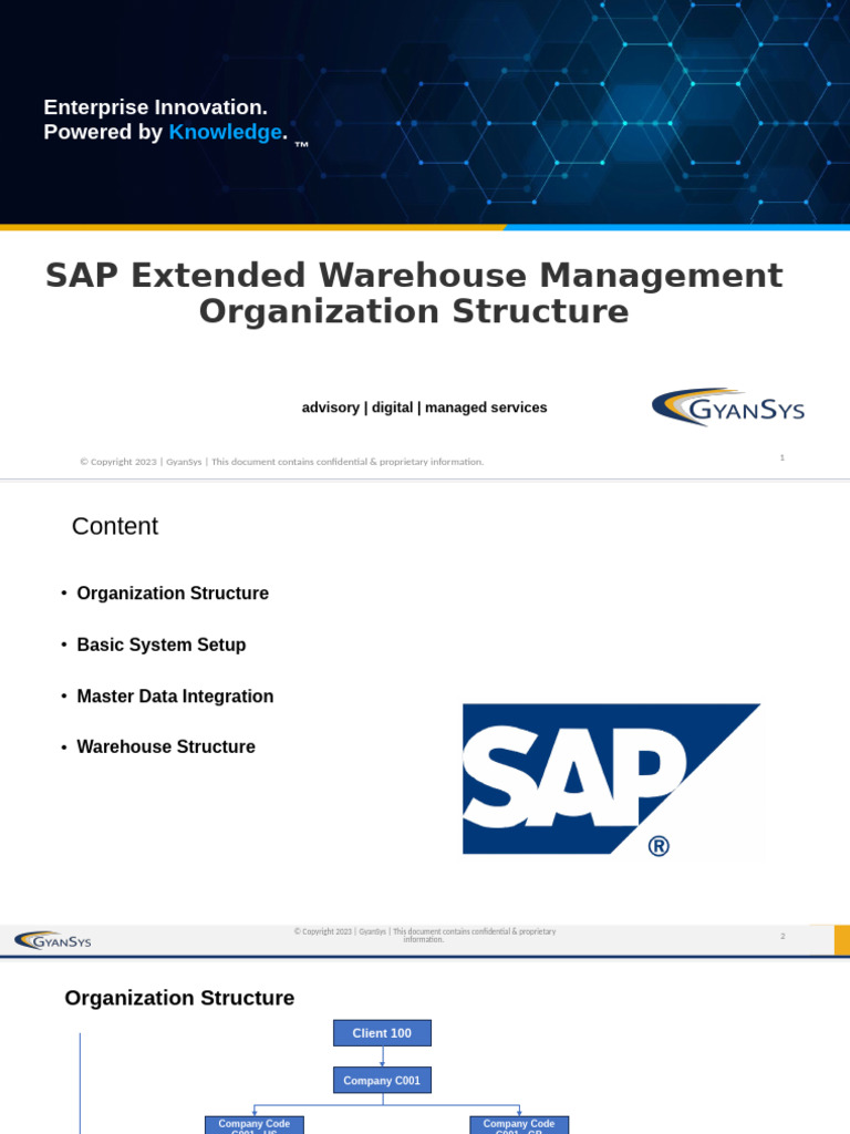SAP EWM - Organization Structure | PDF | Warehouse | Computing