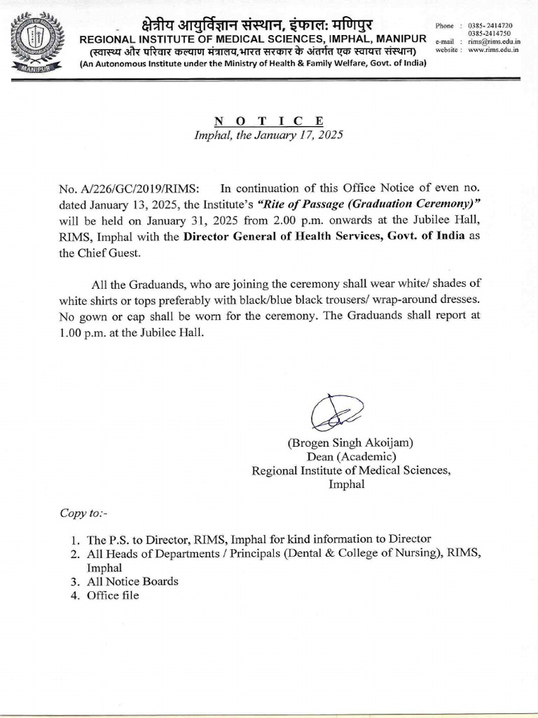 Circular Graduation 17-01-2025 | PDF