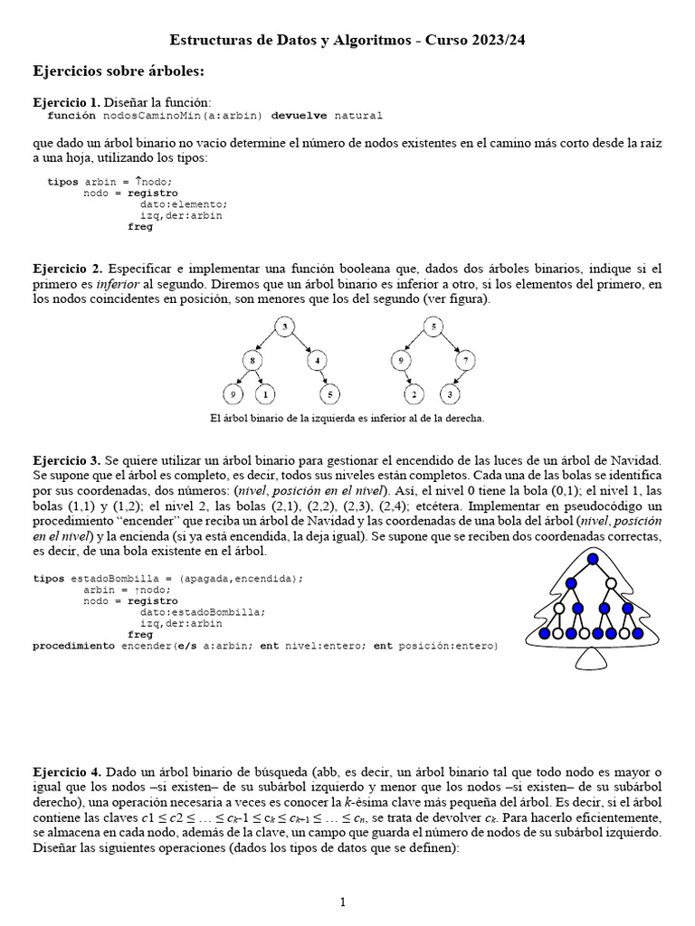 Ejercicios - Arboles 1 2 | PDF | Programación de computadoras ...