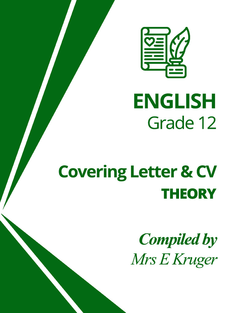 Grade 12 CV and Cover Letter Guide | PDF | Curriculum