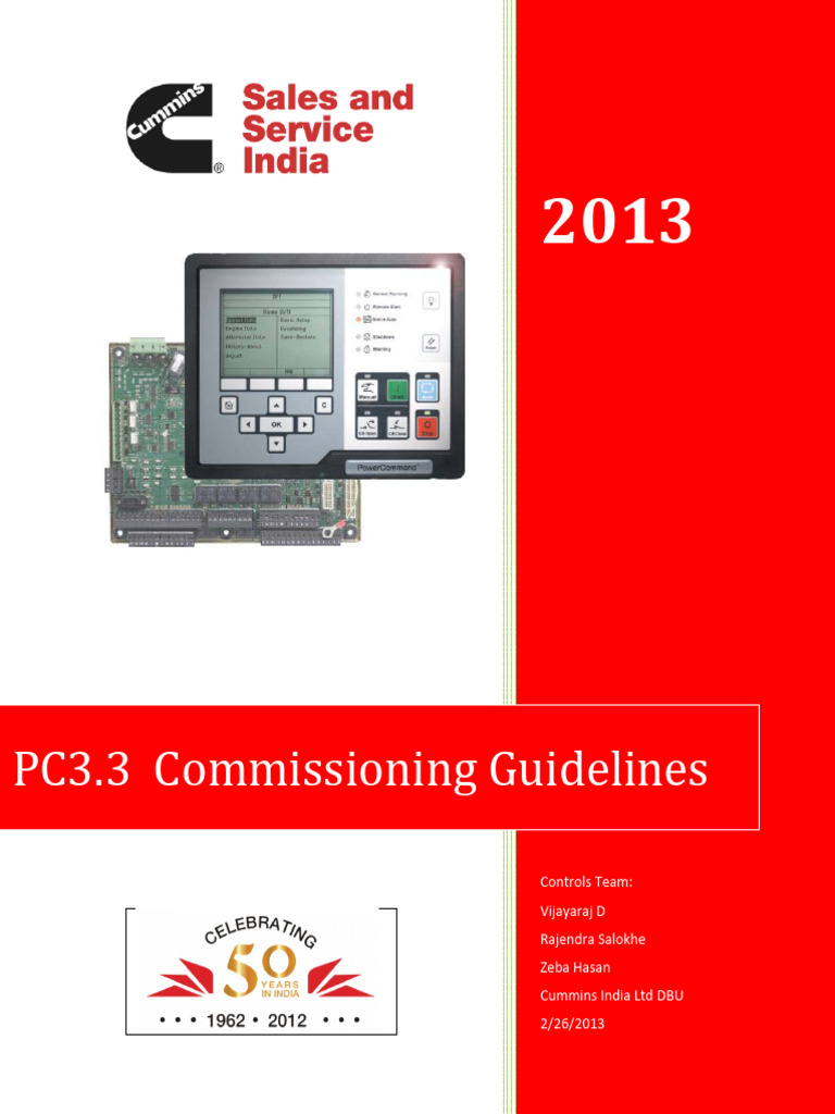PC 3.3 Commissioning Guidelines Ver 1.5 | PDF | Daylight Saving Time | Relay