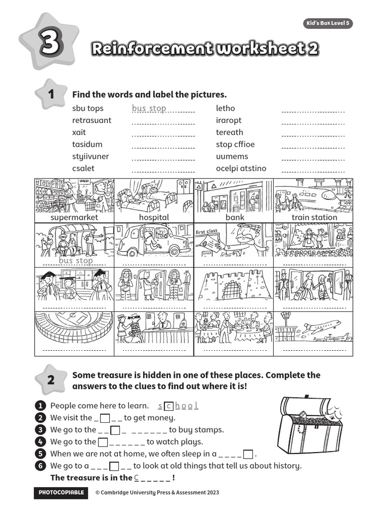 KidsBox Level5 Unit3 Reinforcement Worksheet 2 (3) | PDF